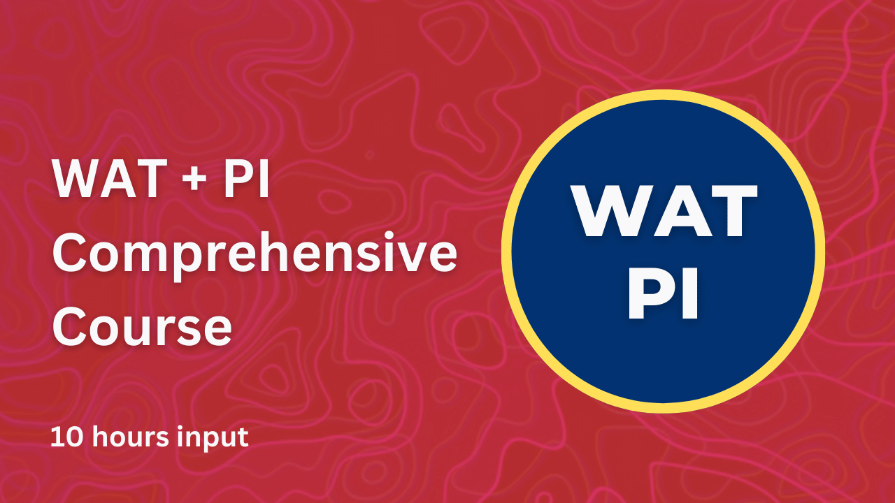IIM WAT PI Comprehensive Course