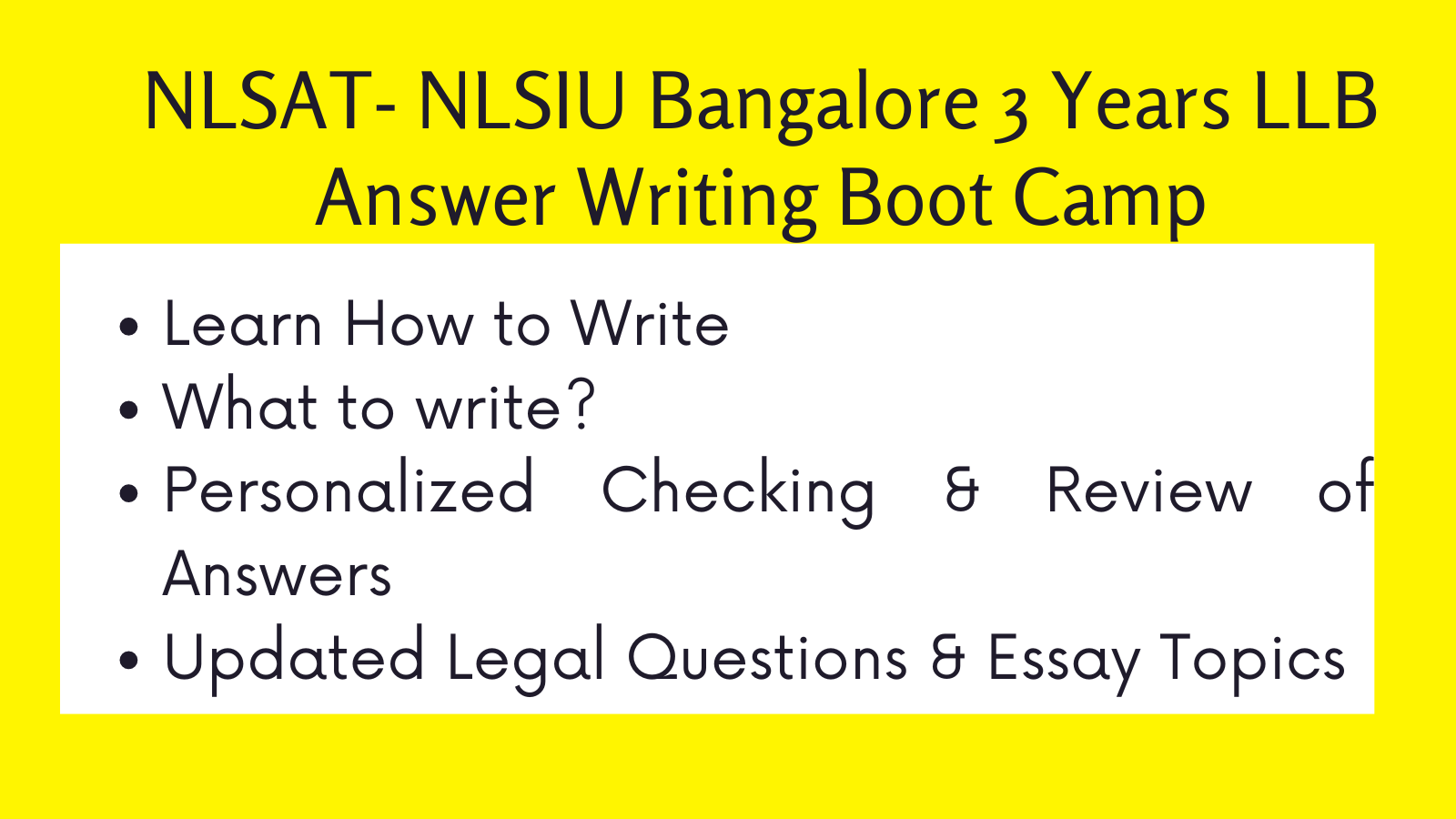 NLSAT Answer Writing Practice Batch 1.0
