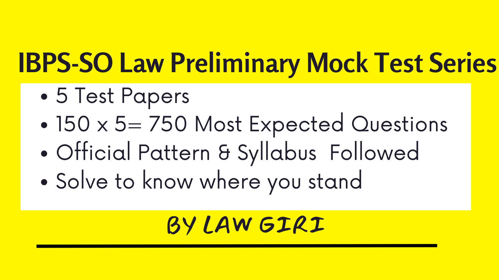 IBPS SO LAW Mock Test Series