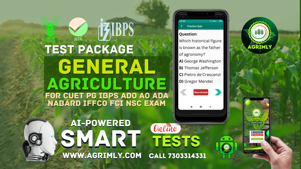 General Agriculture Test Package for CUET PG IBPS ADO Exam
