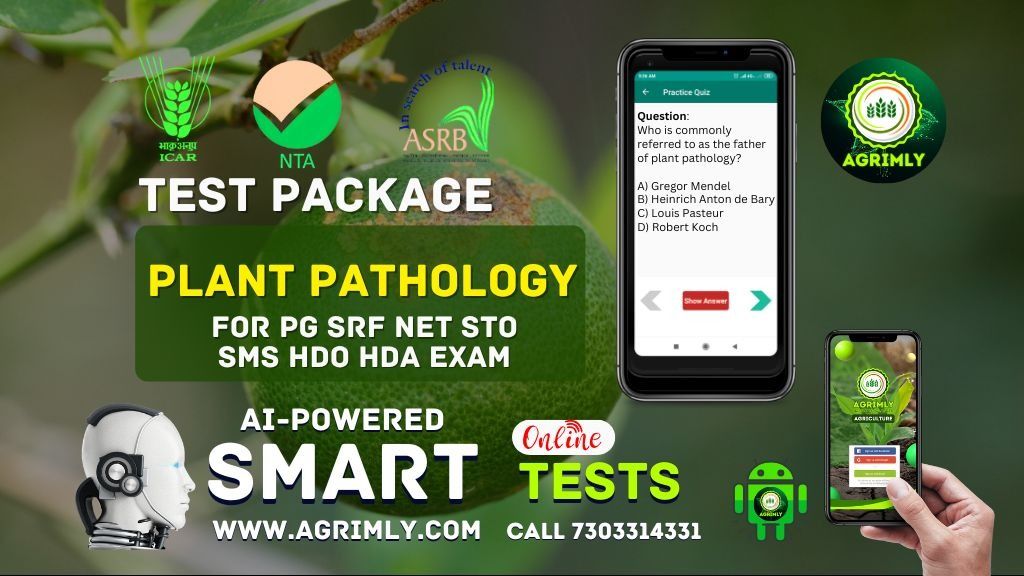 Plant Pathology Test Package for PG SRF NET STO ADO Exam