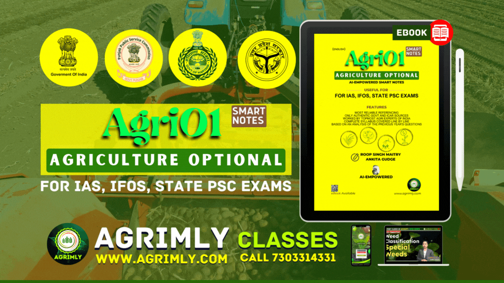 AgriO1 Book - Agriculture Optional for IAS, IFoS Exams(B26)