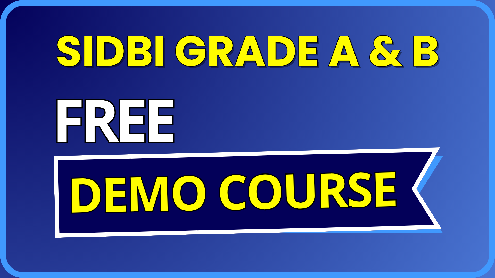 SIDBI Demo Course