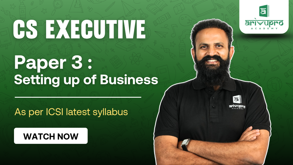 Setting up of Business CS Executive Online Course