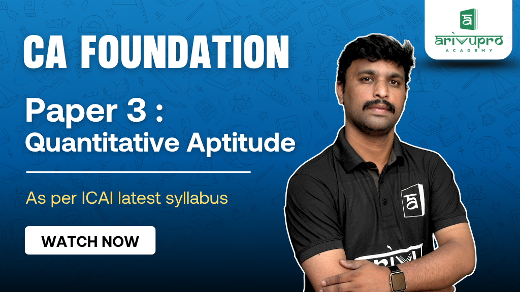 CA Foundation Paper 3 Online | ArivuPro